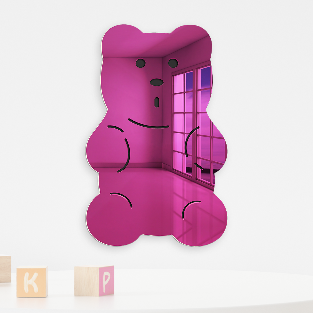 teddy bear shape mirror
