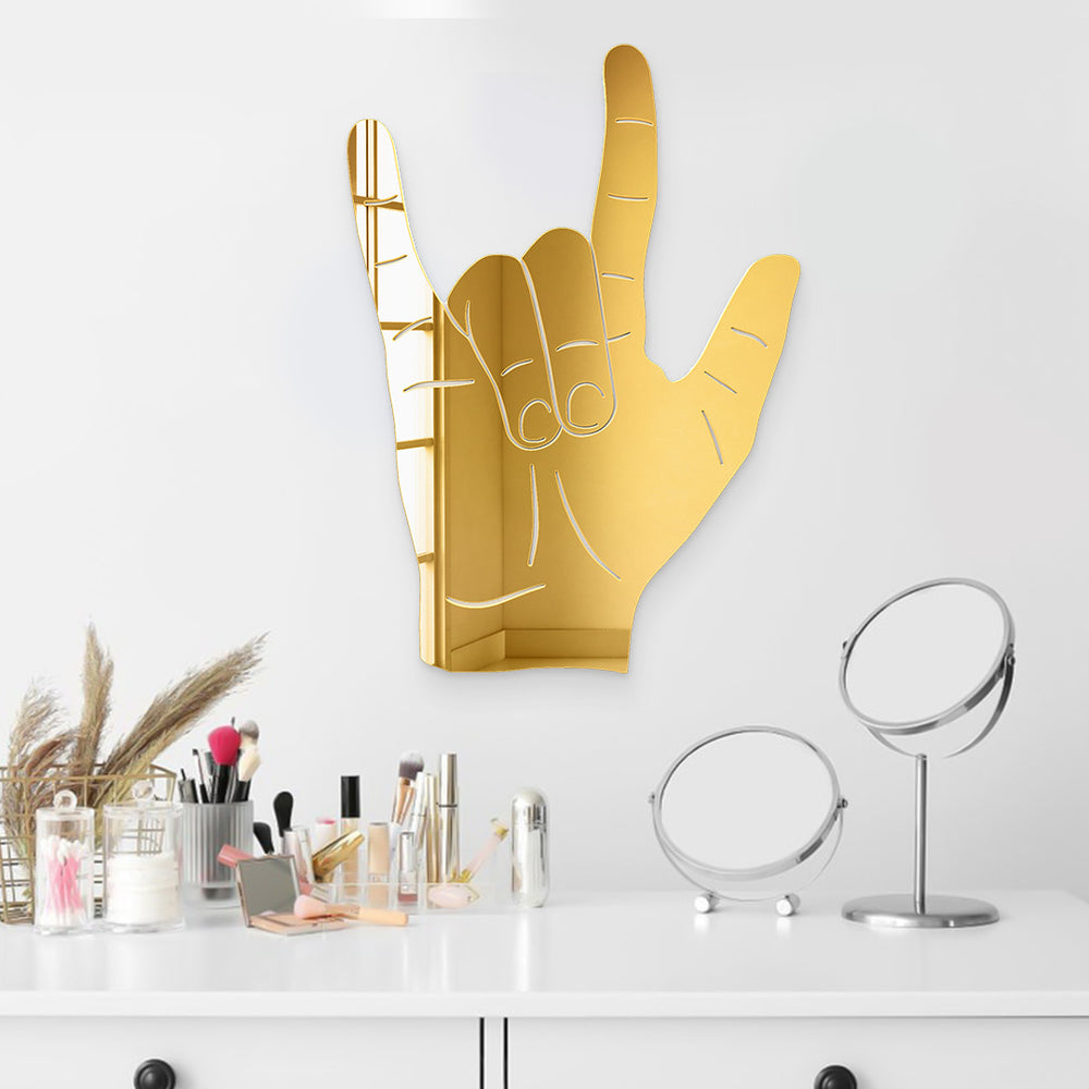 I Love You Sign Language Wall Decor | Decorative Acrylic Mirror