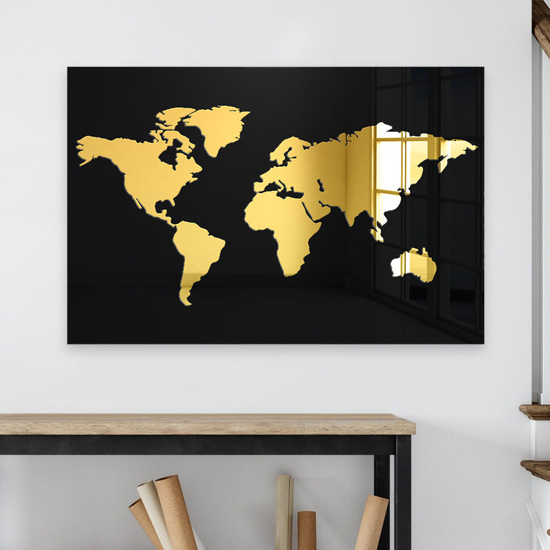 World Map Acrylic Wall Hanging | Travel-Themed Wall Decor