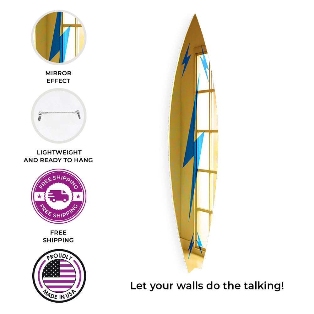 Surfboard Acrylic Mirror Wall Art | Fun Designs