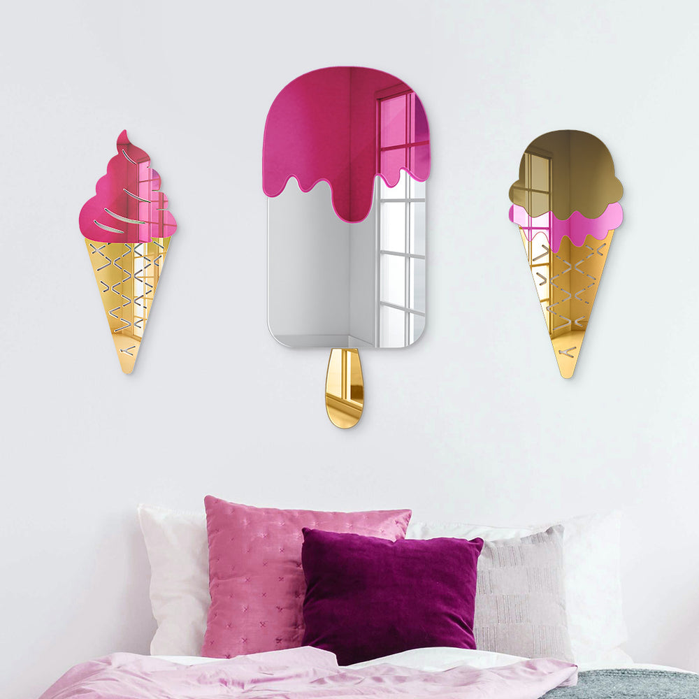 Ice Cream Wall Decor | Acrylic Mirror Art