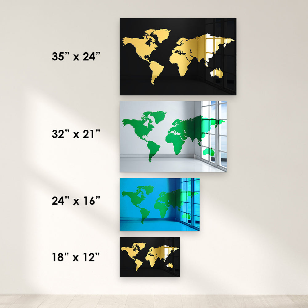 World Map Acrylic Wall Hanging | Travel-Themed Wall Decor