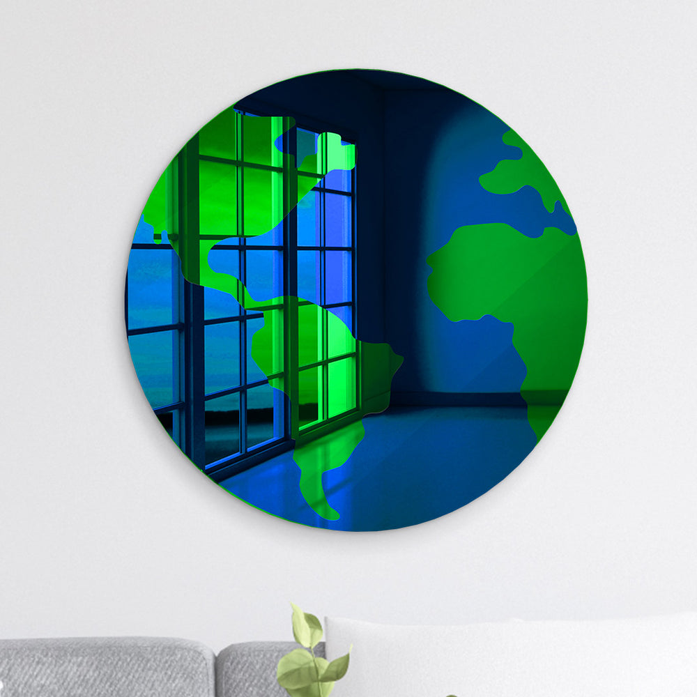 Planet Earth Wall Decor | Mirror Wall Hanging | Kids Decor