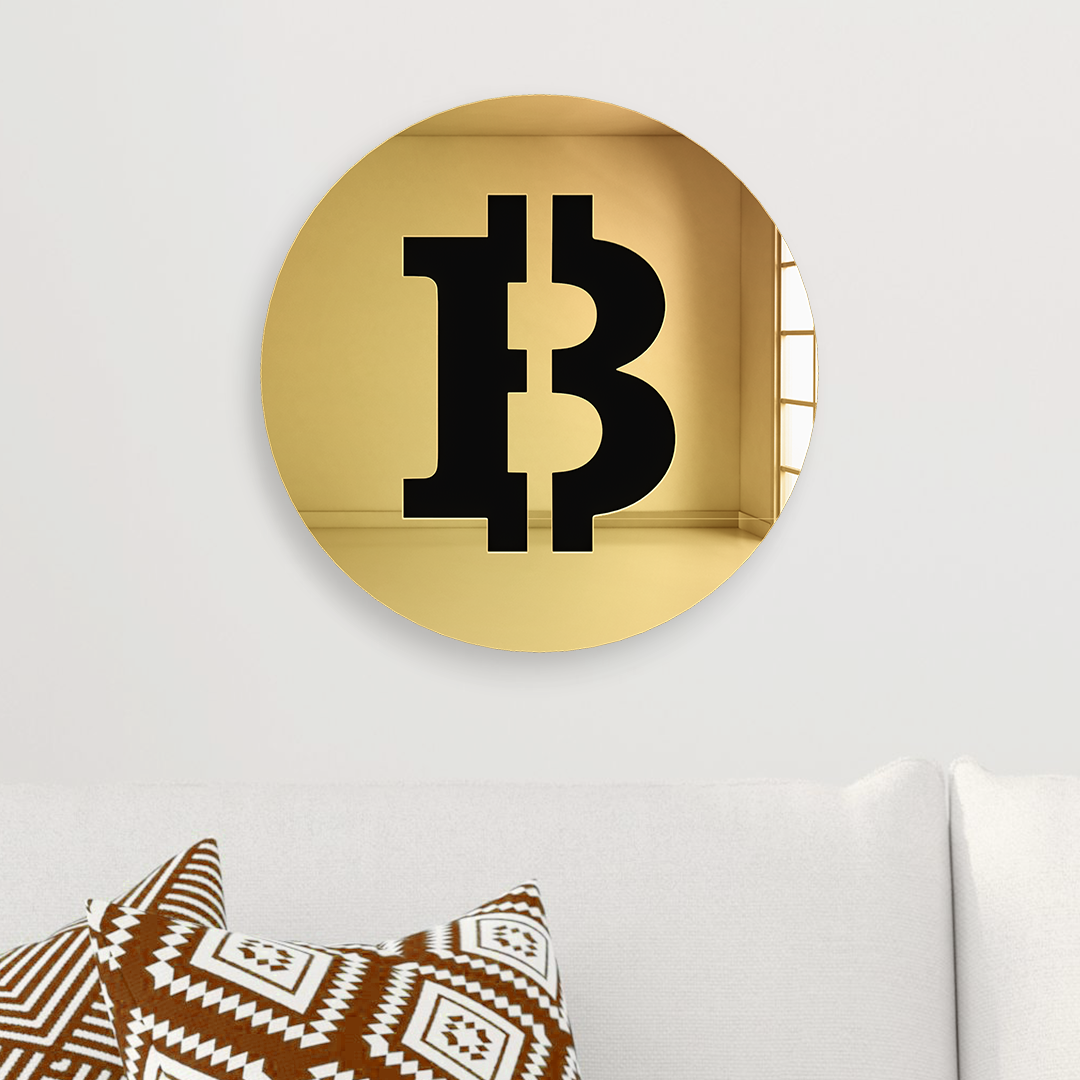 Bitcoin 3D Mirror Wall Art | Iconic Cool Crypto Decor | Cryptocurrency ...