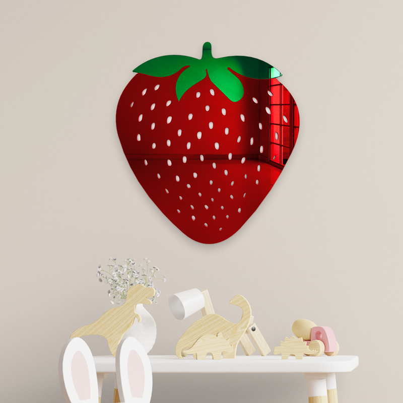 Strawberry Wall Decor | Decorative Wall Mirror | Cool Home Decor