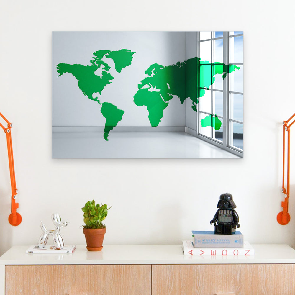 World Map Acrylic Wall Hanging | Travel-Themed Wall Decor