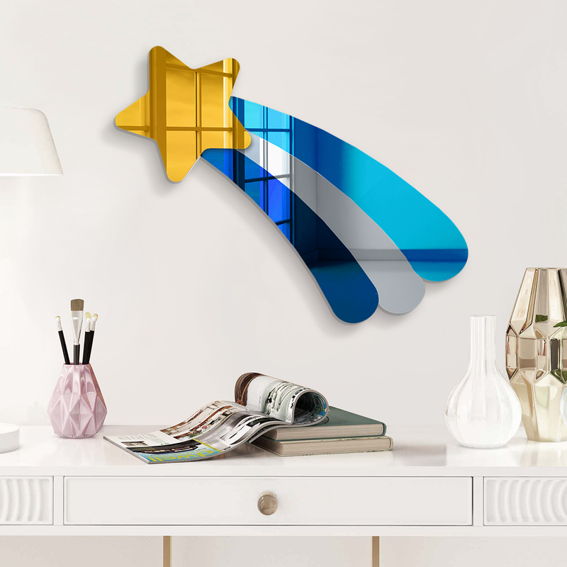Shooting Star Mirror Cool Wall Art | Kids Wall Decor | 4ArtWorks