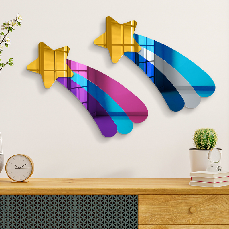 Shooting Star Mirror Cool Wall Art | Kids Wall Decor | 4ArtWorks