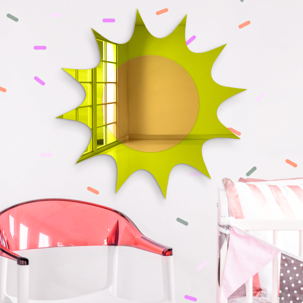 Sun Mirror | Bright Wall Mirror | Cool Home Decor