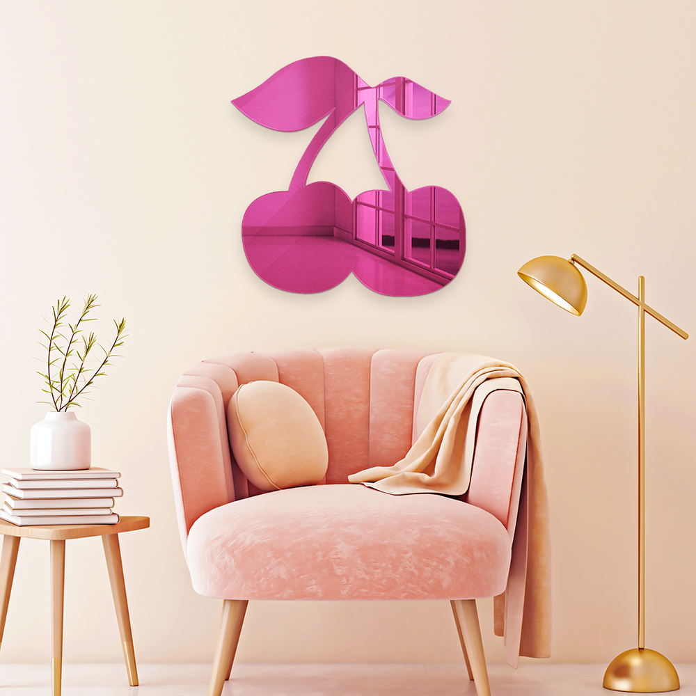 CHERRY DECORATIVE WALL MIRROR