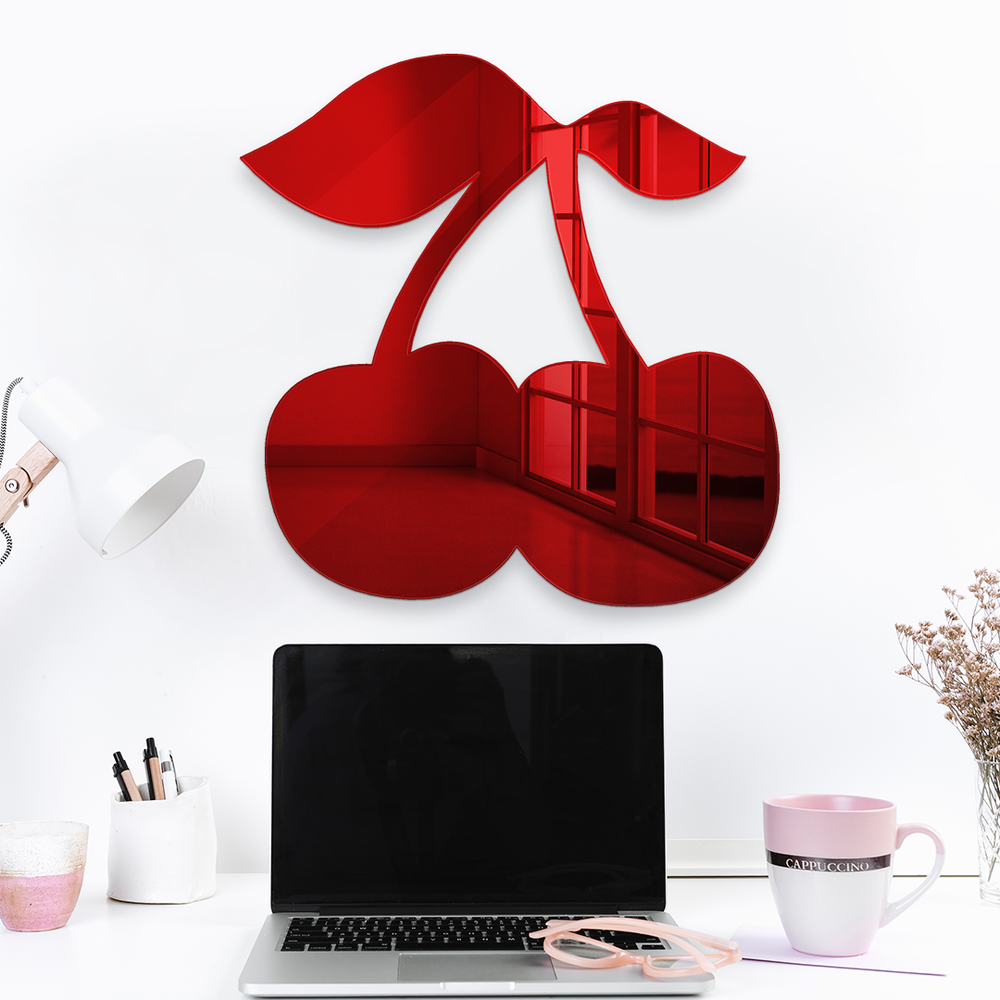 CHERRY DECORATIVE WALL MIRROR