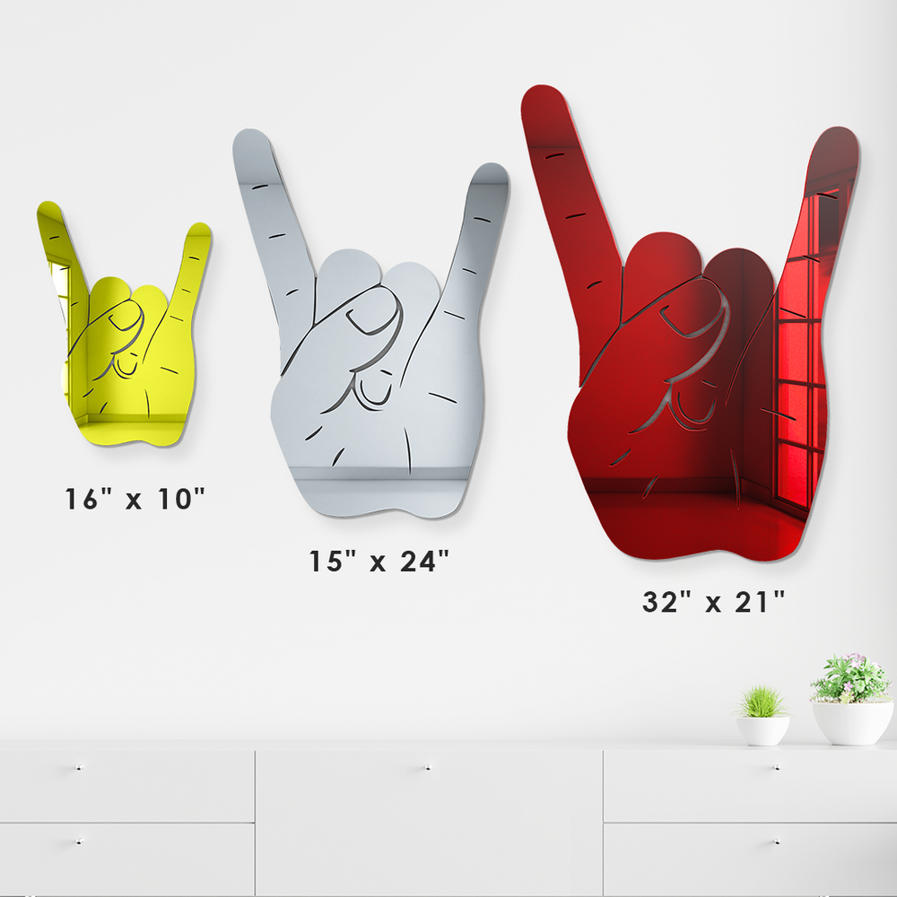 ROCK ON WALL MIRROR | COOL WALL ART | 4ARTWORKS