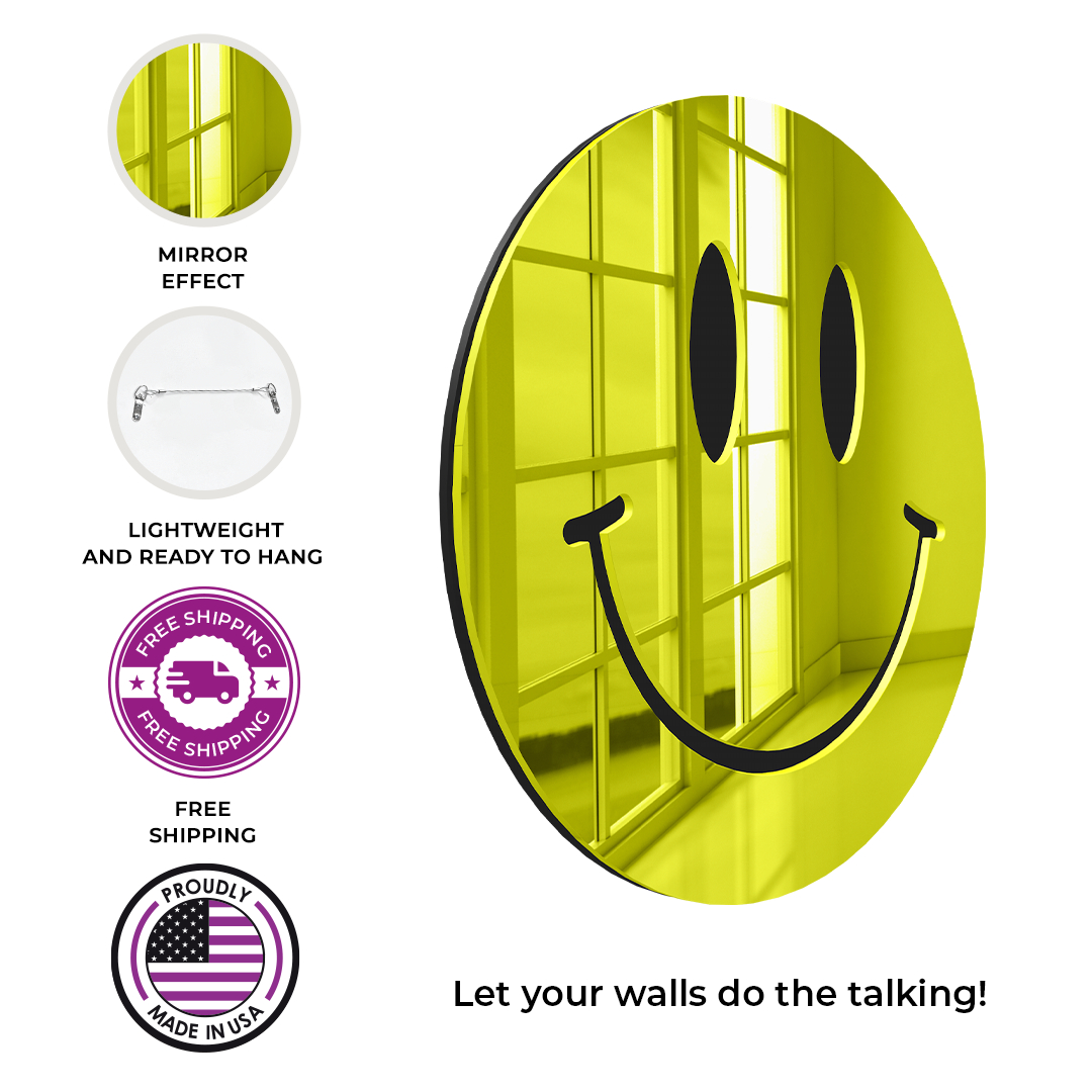 Happy Face Mirror Art | 4artworks