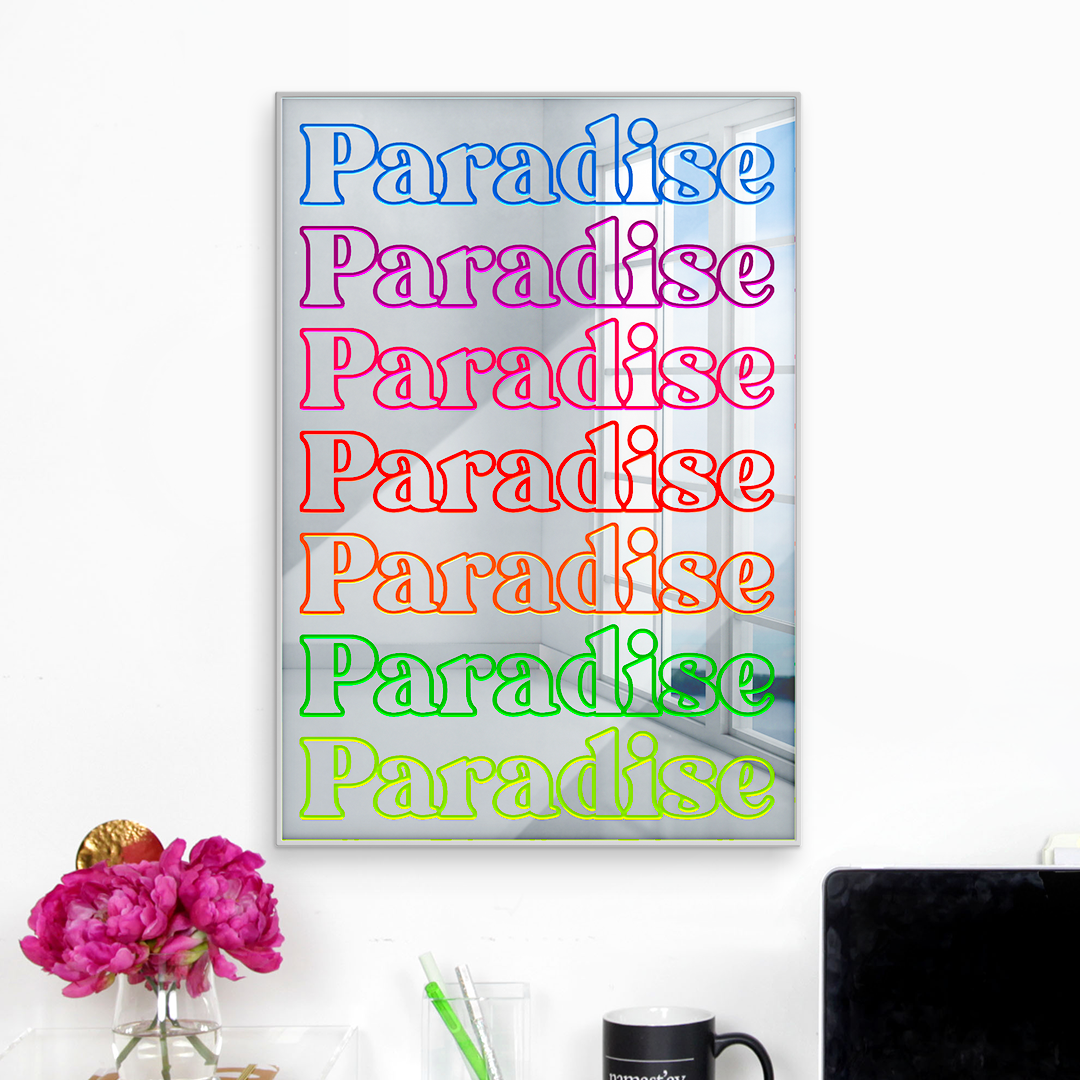 PARADISE | MIRROR WALL DECOR | COOL ACRYLIC WALL ART