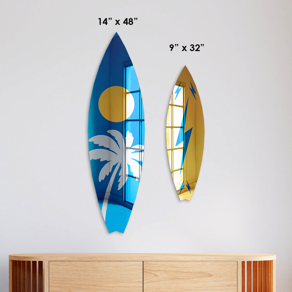 Surfboard Acrylic Mirror Wall Art | Fun Designs